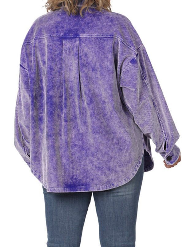 Shorty - Blueish Vintage Oversized Corduroy Shacket | Shorty Apparel